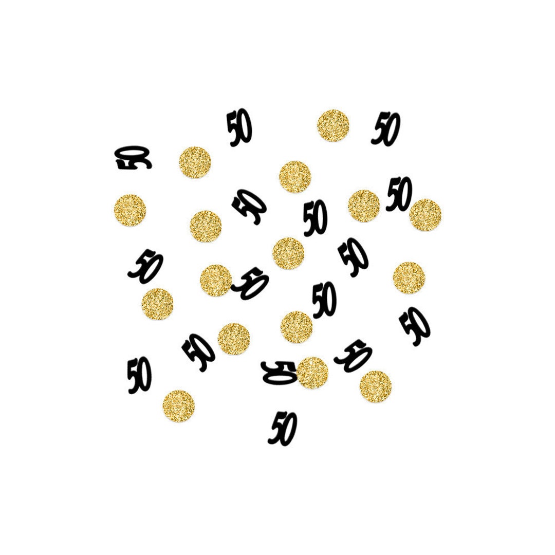 50th Golden Wedding Anniversary Confetti for Party Table Decor and ...