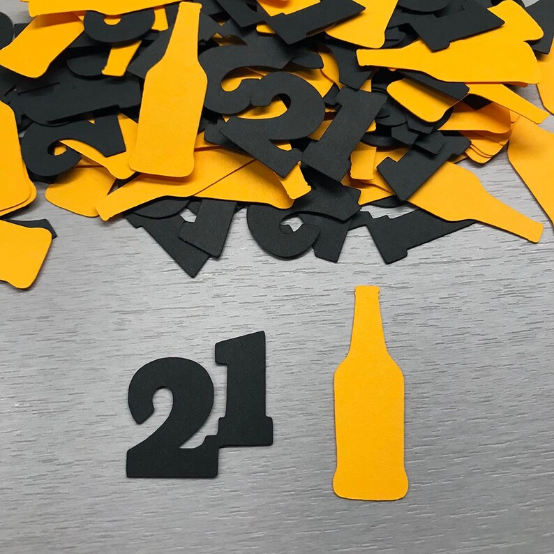 21st Birthday Beer Bottle Party Confetti 21st Birthday Party | Etsy
