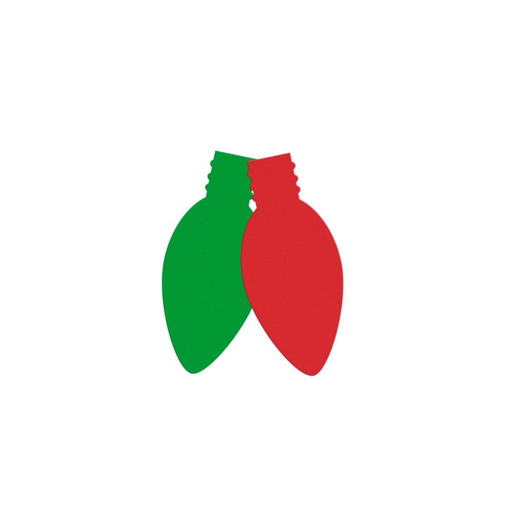 Christmas Lights Die Cut Paper Christmas Bulb Cut Outs, Holiday ...