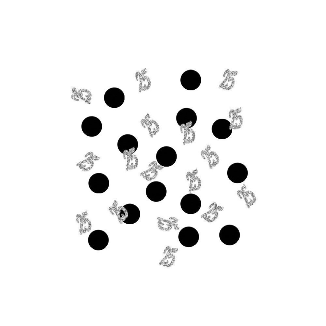 25th Silver Wedding Anniversary Confetti for Party Table Decor and ...