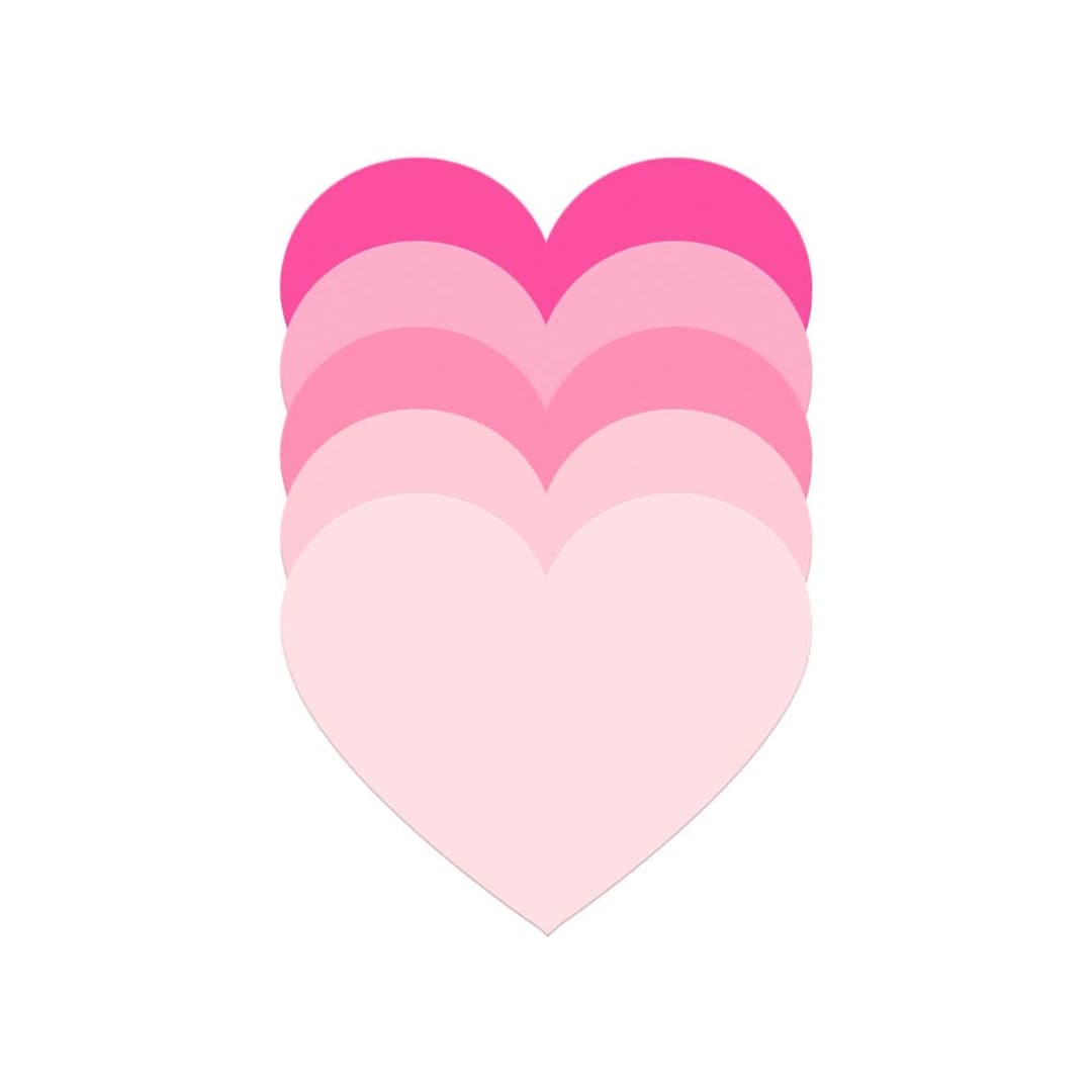 Pink Paper Heart Cutouts for Valentine's Day, Heart Die Cuts for ...