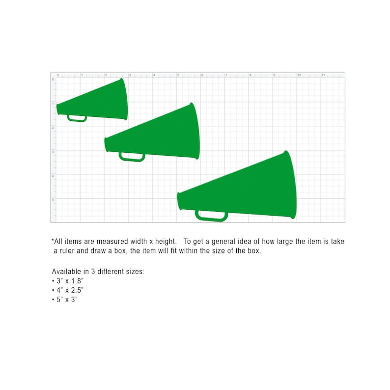 Megaphone Die Cuts, Paper Cut Out, Locker Decoration, High School Cheer ...