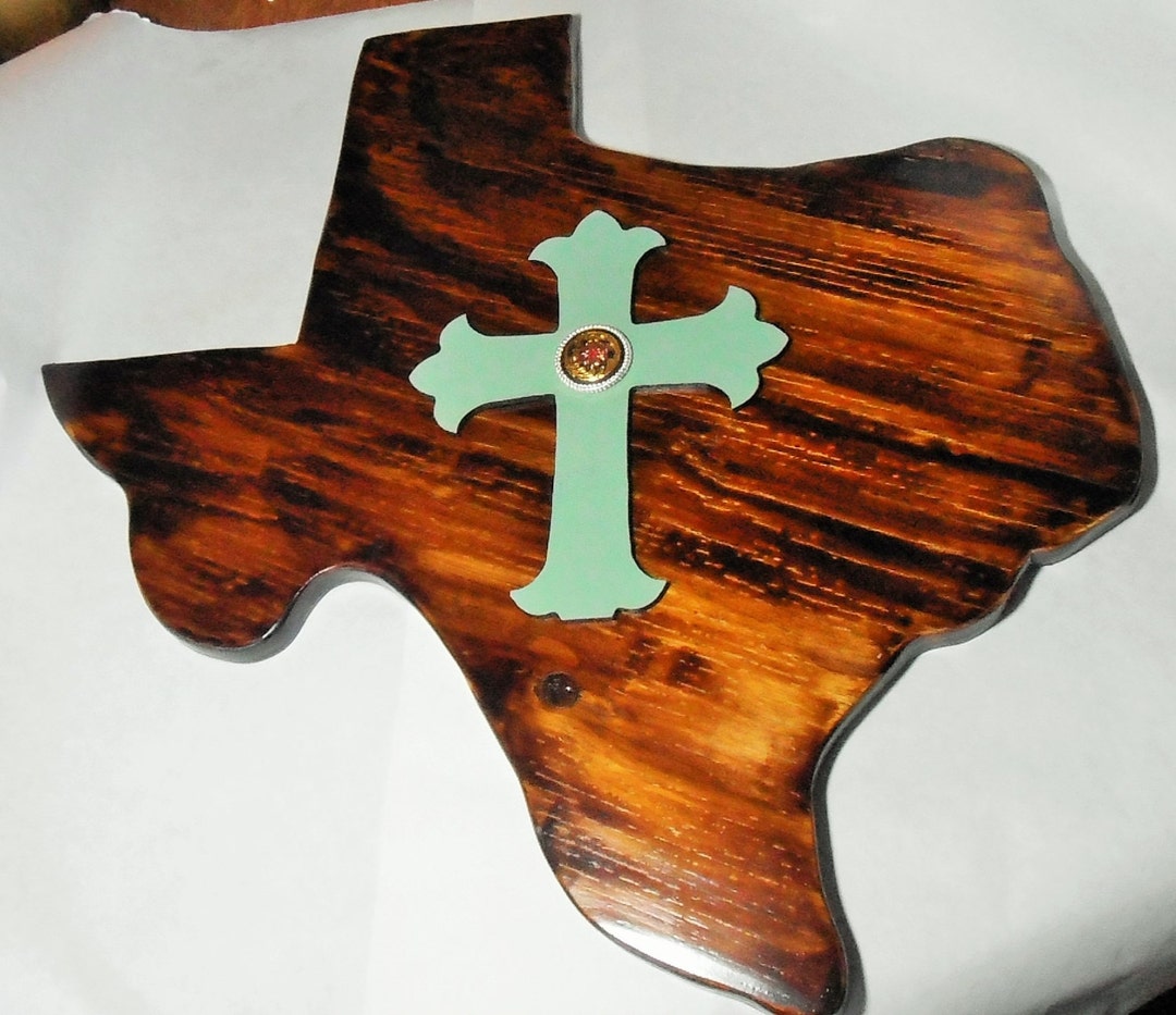 Cross Texas Flag Texas Decor Texas State Flag Wooden Texas Flag Wood ...
