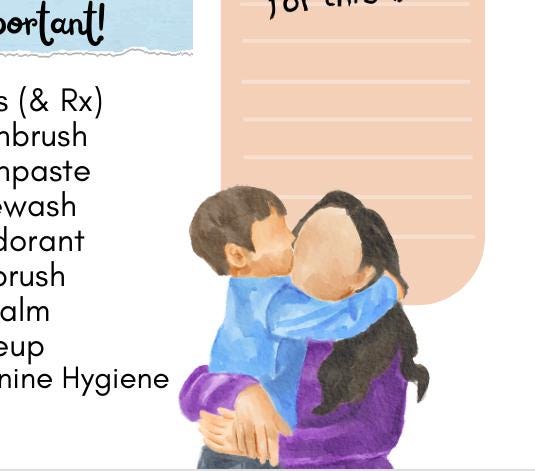 Child Custody Exchange Checklist, PDF & Canva Template, Coparenting ...