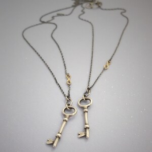Secret Key Necklace With Gold Infinity Link - Etsy