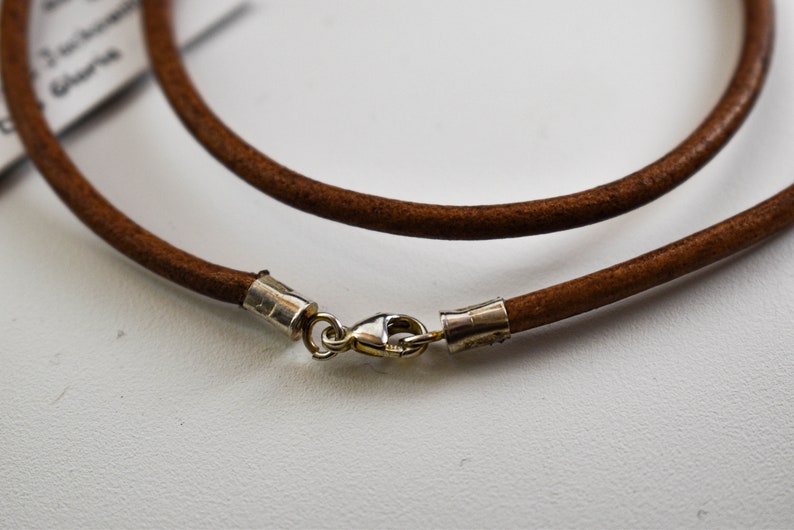 Collar redondo del cordón de cuero collar para los hombres - Etsy España