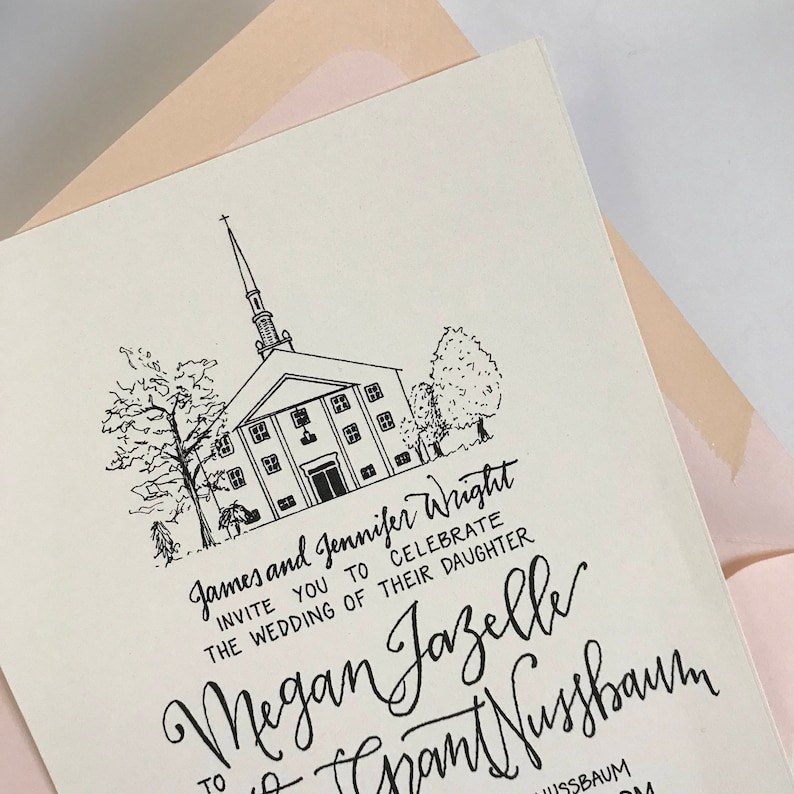 Art With Invitation, Hand Drawn, Invitation Art, Custom Illustrated ...