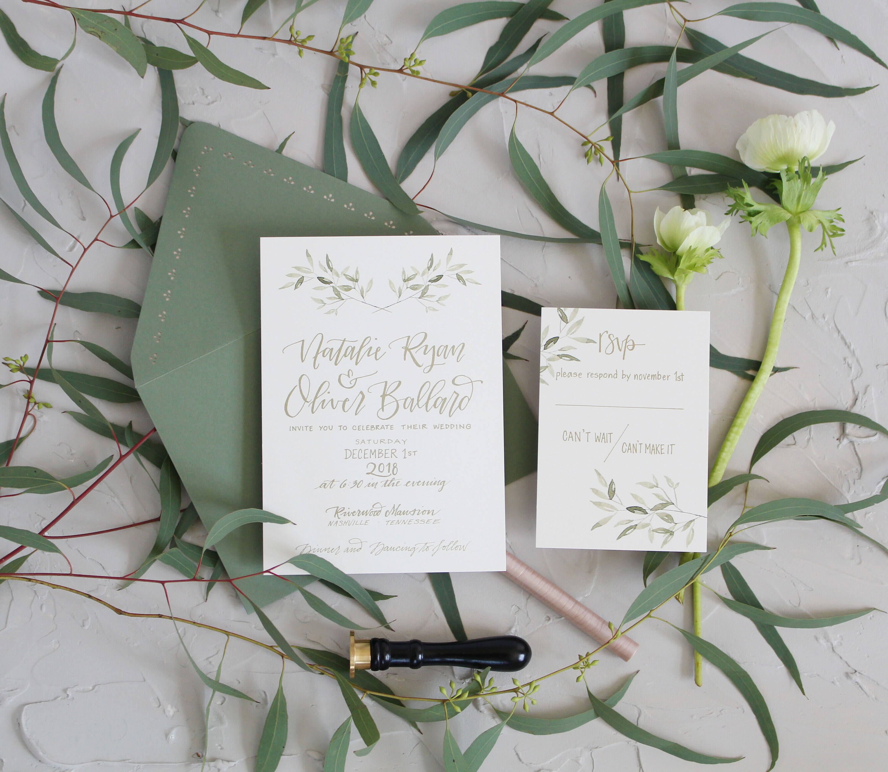 Green Leaf Invite, Green Leaves, Green Wedding, Green Leaf, Green ...