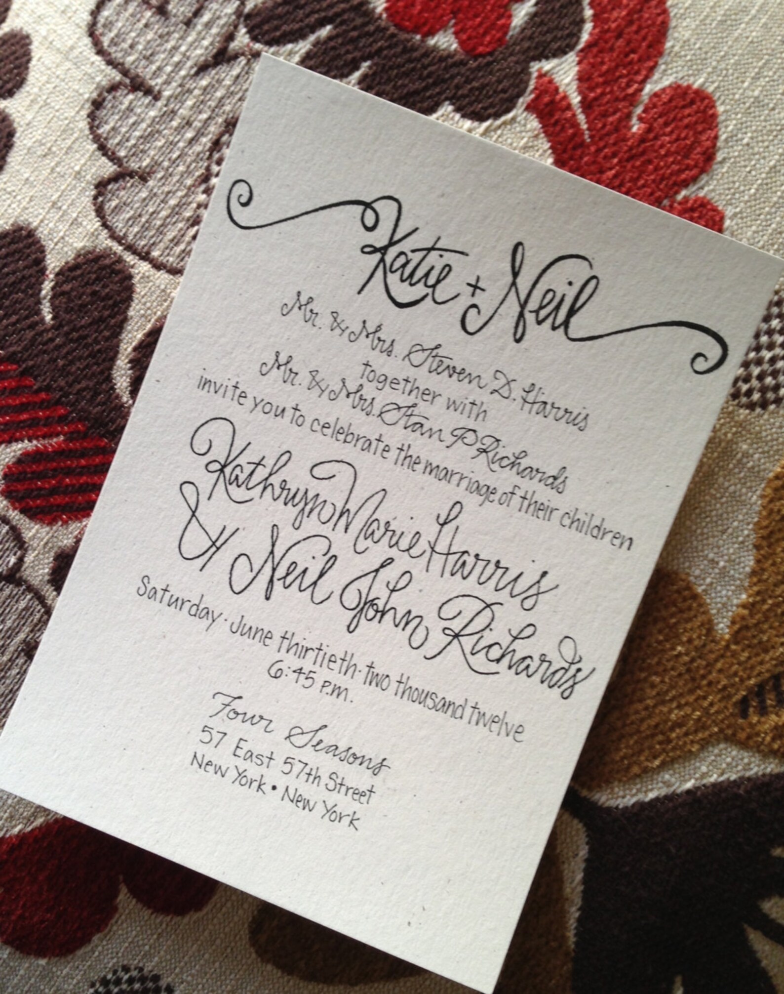 Calligraphy Wedding Wedding Caligraphy Caligraphy Cards - Etsy