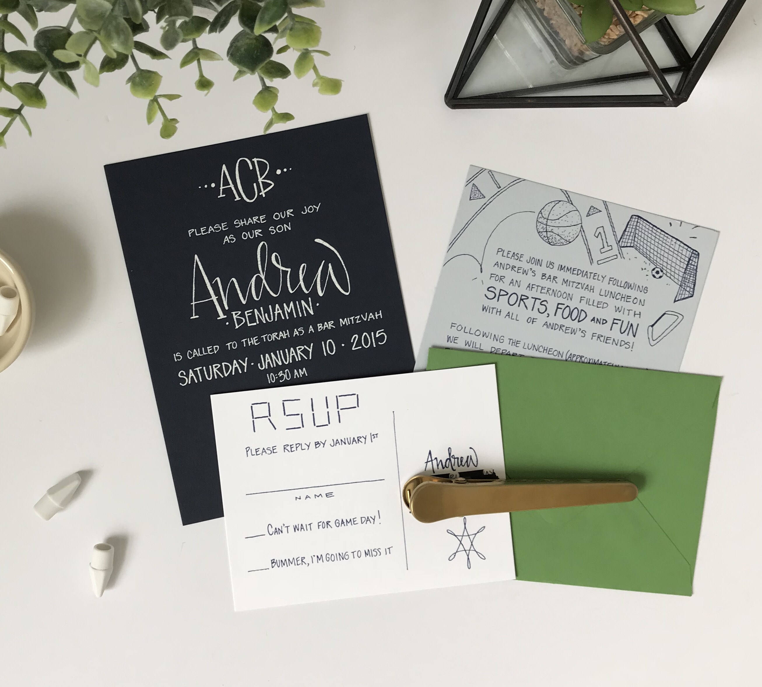 Sports Bar Mitzvah Invitation . Navy Bar Mitzvah Invitation . Boy ...