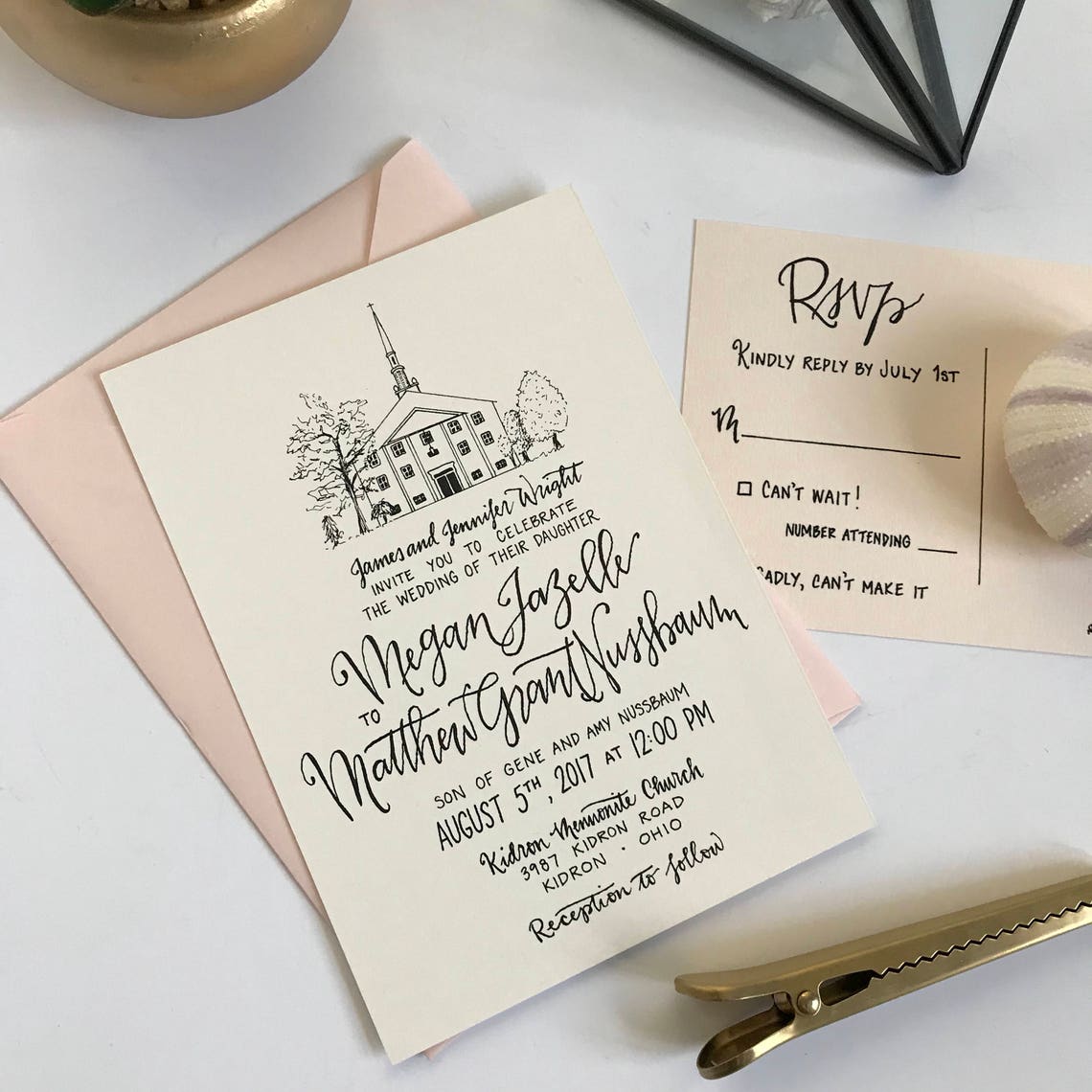 Art With Invitation, Hand Drawn, Invitation Art, Custom Illustrated ...