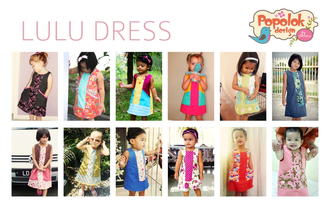 LULU Dress PDF Pattern & Tutorial - 8 Sizes From Age 1 to 8 - Etsy