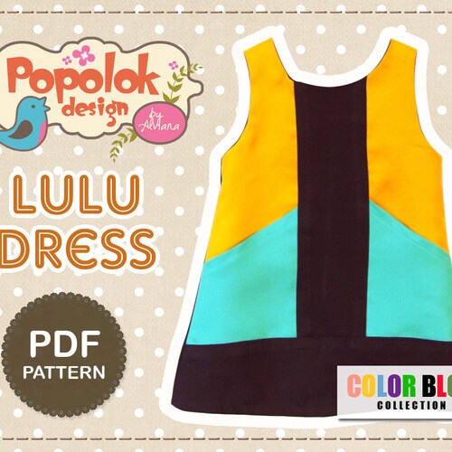 LULU Dress PDF Pattern & Tutorial 8 Sizes From Age 1 to 8 - Etsy