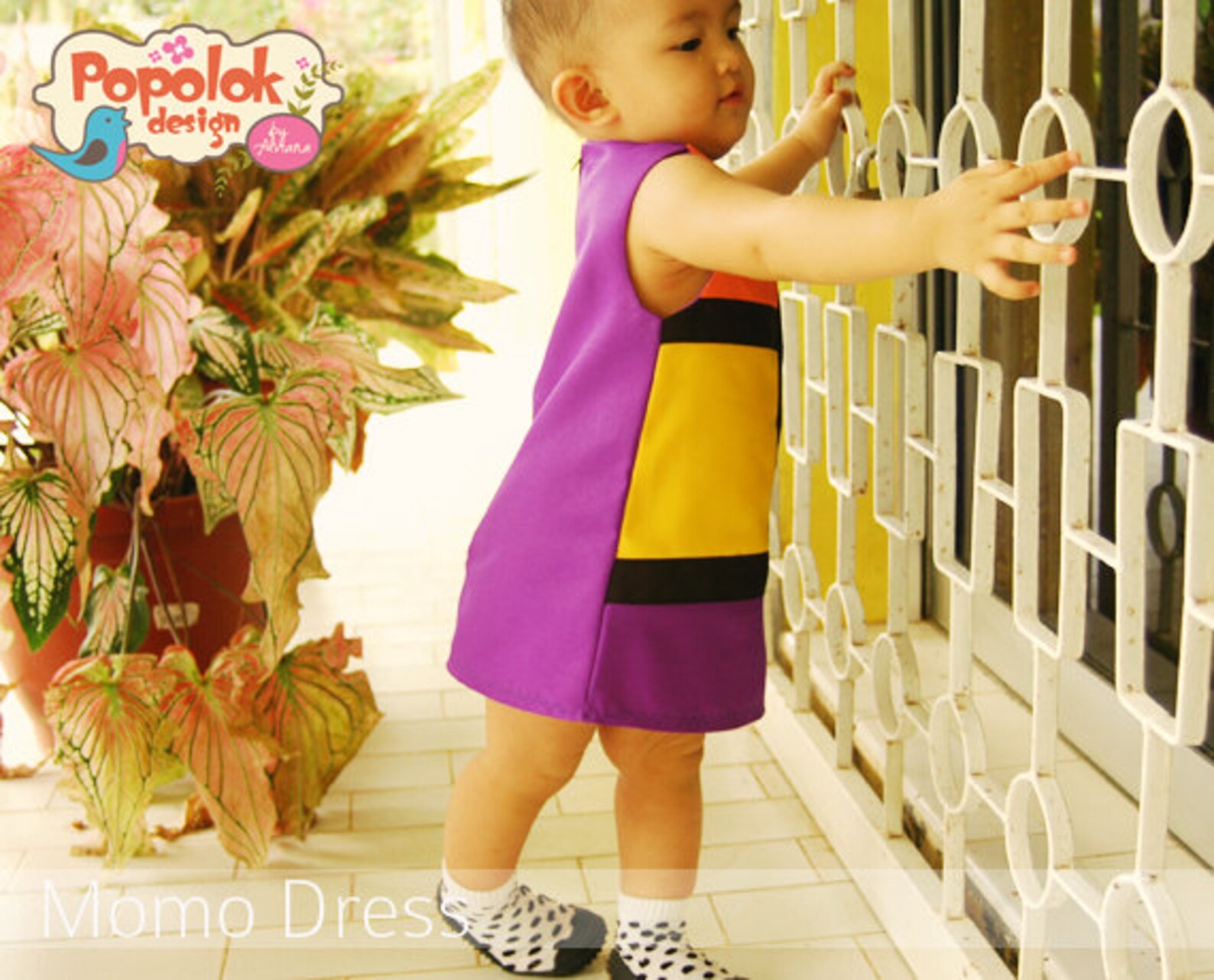 MOMO Dress PDF Pattern & Tutorial - Color Block Girl Dress - 8 Sizes ...