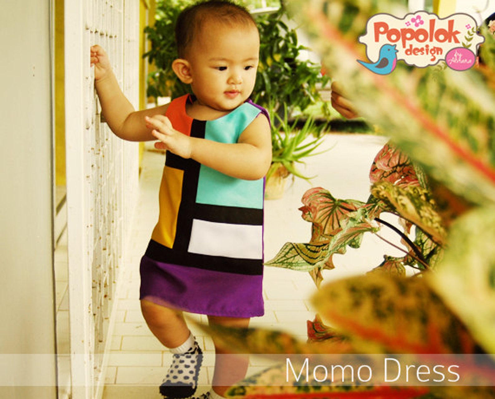MOMO Dress PDF Pattern & Tutorial - Color Block Girl Dress - 8 Sizes ...