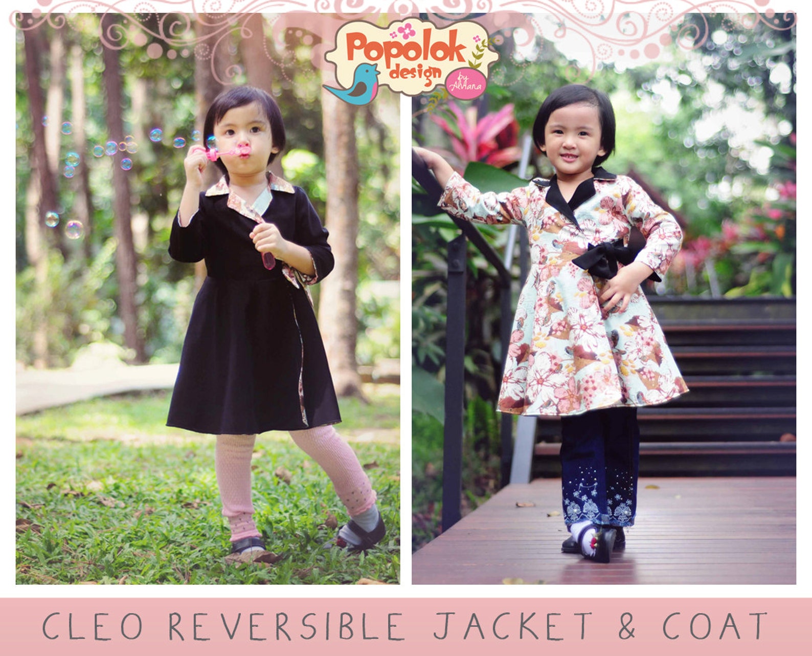CLEO Reversible Jacket & Coat PDF Pattern by Popolok Design - Etsy