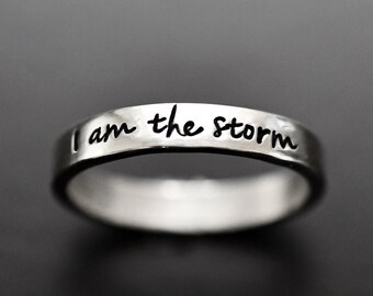 I Am Enough Stackable Ring Self Worth I Am Worthy I Am - Etsy