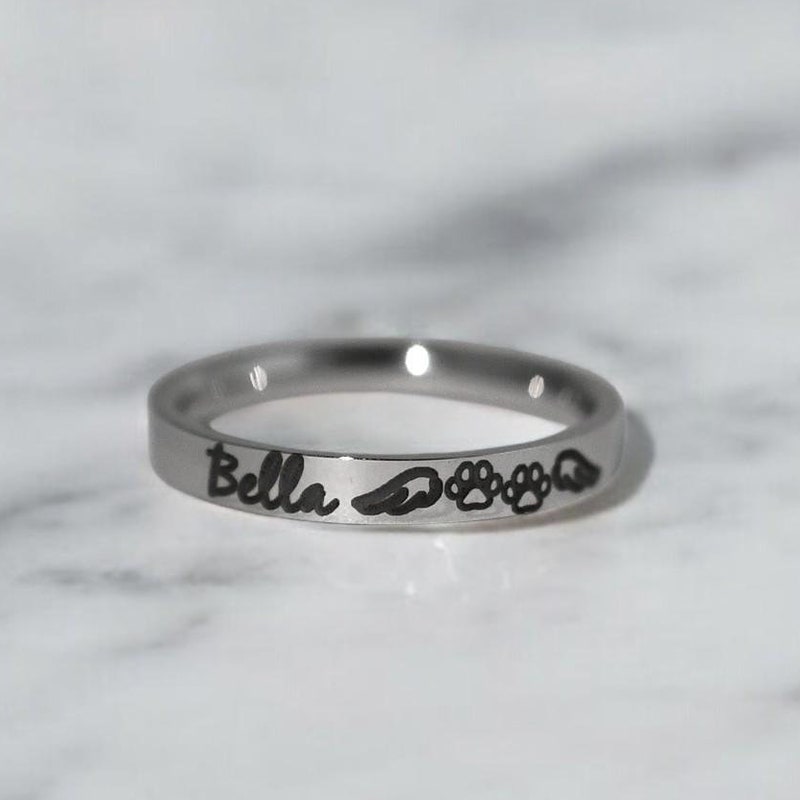 Dog Memorial Ring - Etsy