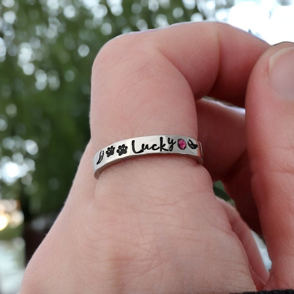 Dog Memorial Ring - Etsy