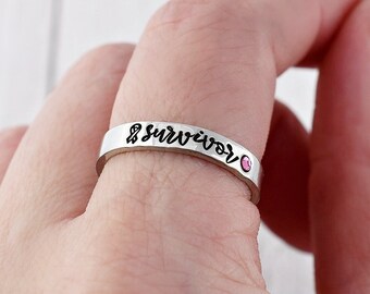 Breast Cancer Ring | Etsy