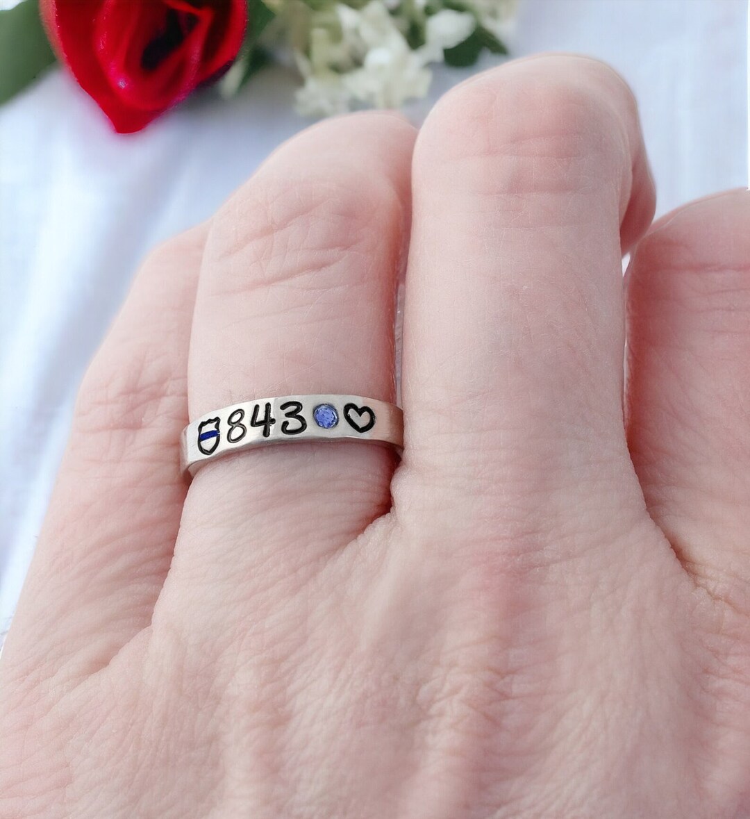 Police Badge Ring Police Officer Badge Number Police Wife Jewelry ...
