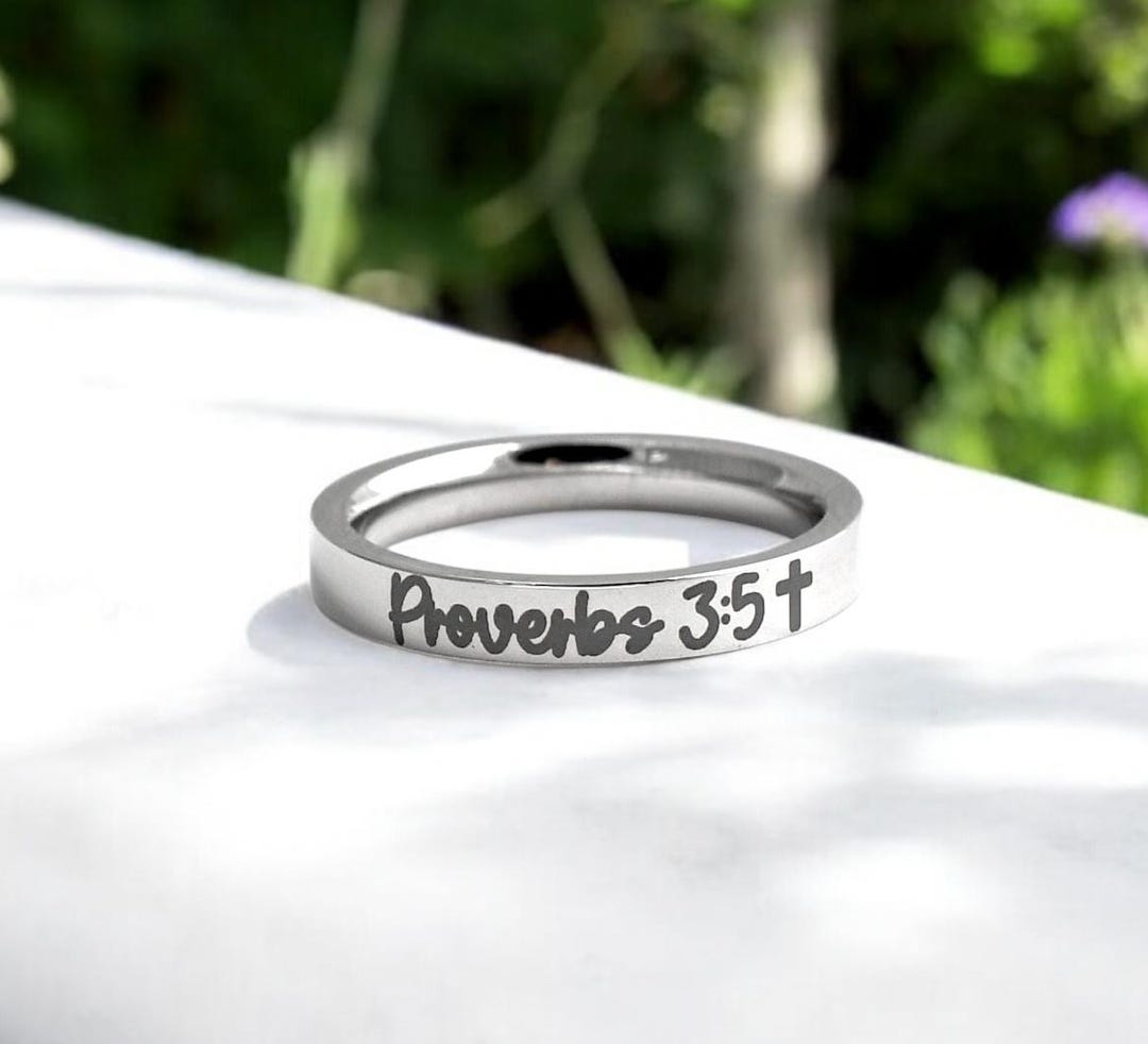 Bible Verse Ring, Scripture Jewelry, Christian Gift, Ring for Women ...