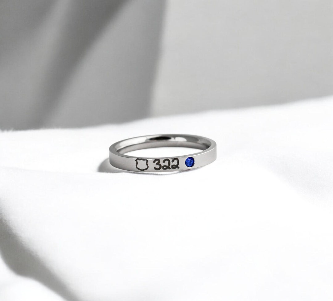 Police Badge Ring - Police Officer - Badge Number - Police Wife ...