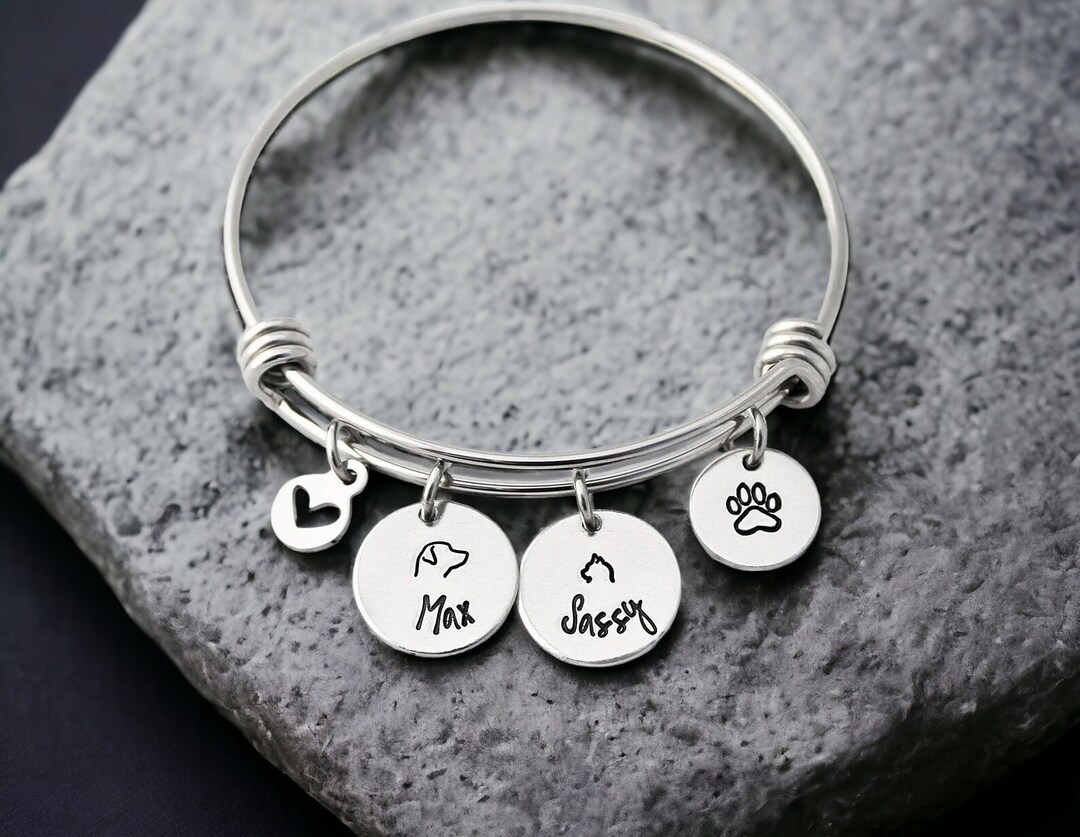 Personalized Pet Bracelet Pet Name Bracelet Cat Name Dog Name Furbaby ...