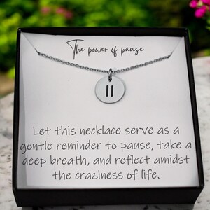Pause Necklace, Silver, Gold, Rose Gold, Ispirational Jewelry, Self ...