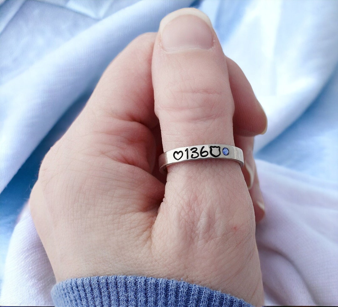 Police Badge Ring Police Officer Badge Number Police Wife Jewelry ...