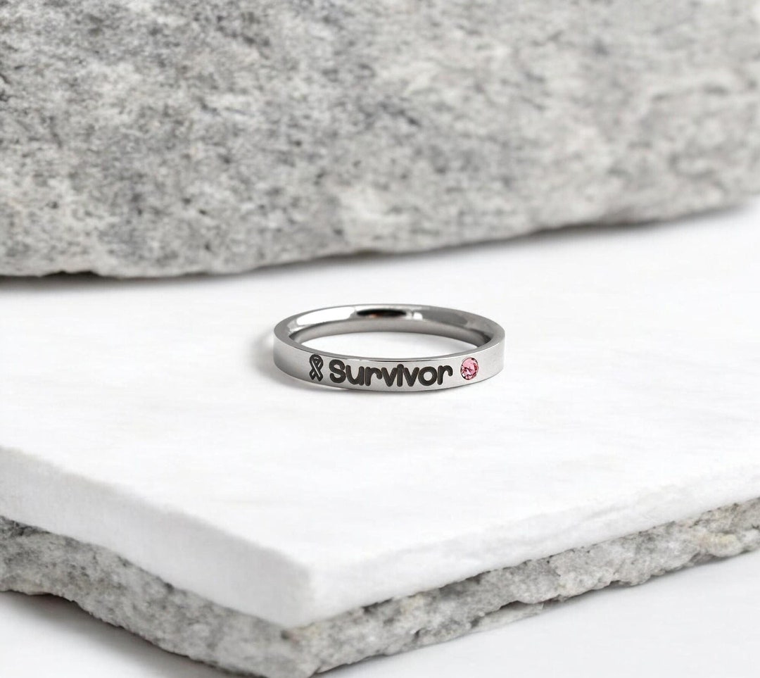 Cancer Survivor Ring, Awareness Ribbon, Pink, Warrior, Breast Cancer ...