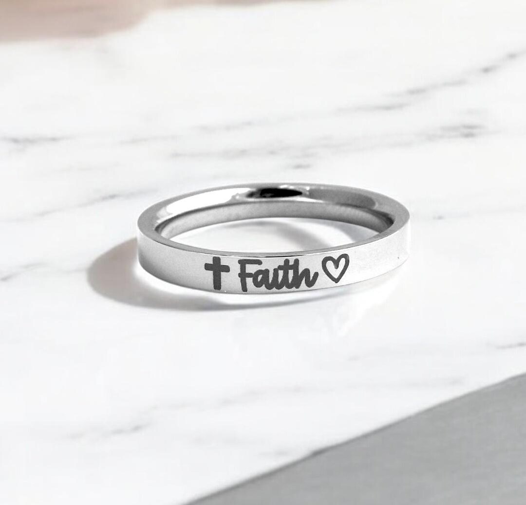 Scripture Ring, Custom Bible Verse Ring, Silver, Gold, Rose Gold ...