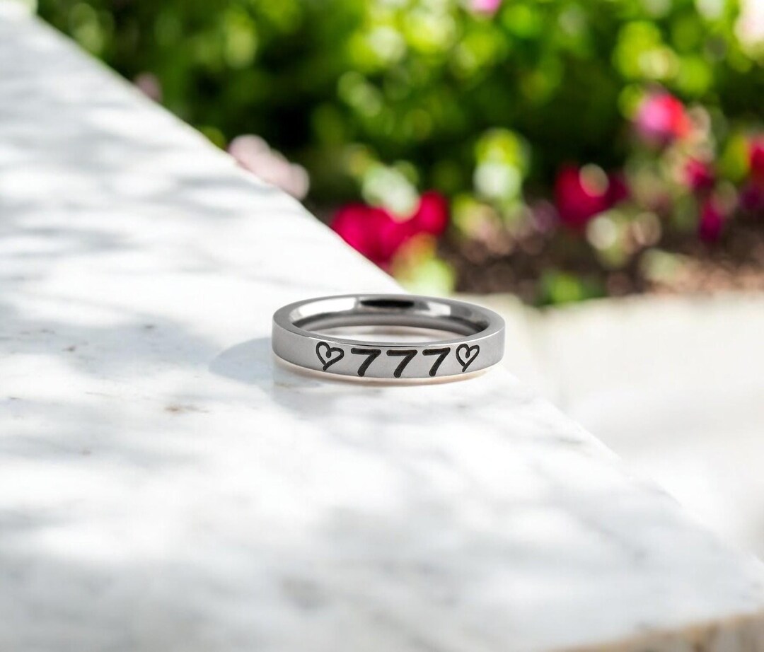 Angel Number Ring - Custom Number Ring - Personalized Gift - Engraved ...