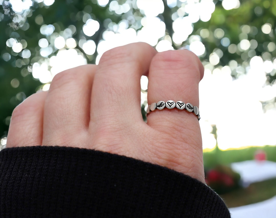 Angel Wing Ring, Sterling Silver, Memorial Remembrance Ring, Angel Ring ...