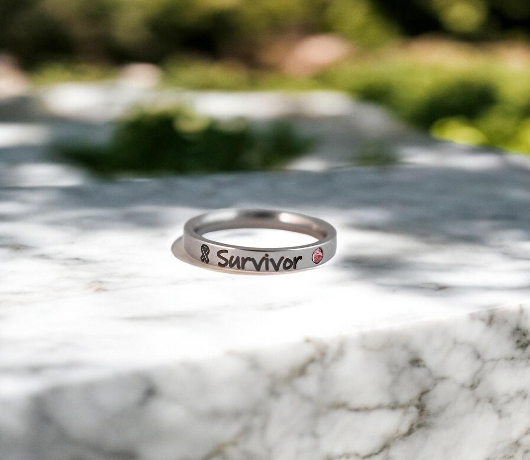Cancer Survivor Ring, Awareness Ribbon, Pink, Warrior, Breast Cancer ...