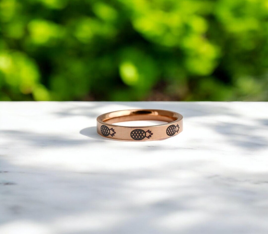 Pineapple Ring, Silver, Gold, Rose Gold, IVF Support Gift, Infertility ...