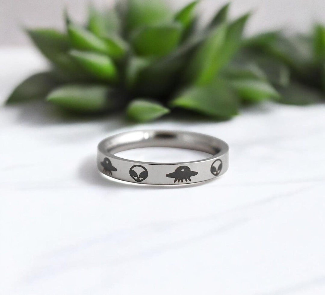 Alien Ring, UFO Ring, Sci-fi Jewelry, Cute Alien Ring, Flying Saucer ...