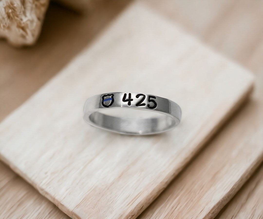 Police Wife Ring, Police Officer Gift, Police Jewelry, Custom Badge ...
