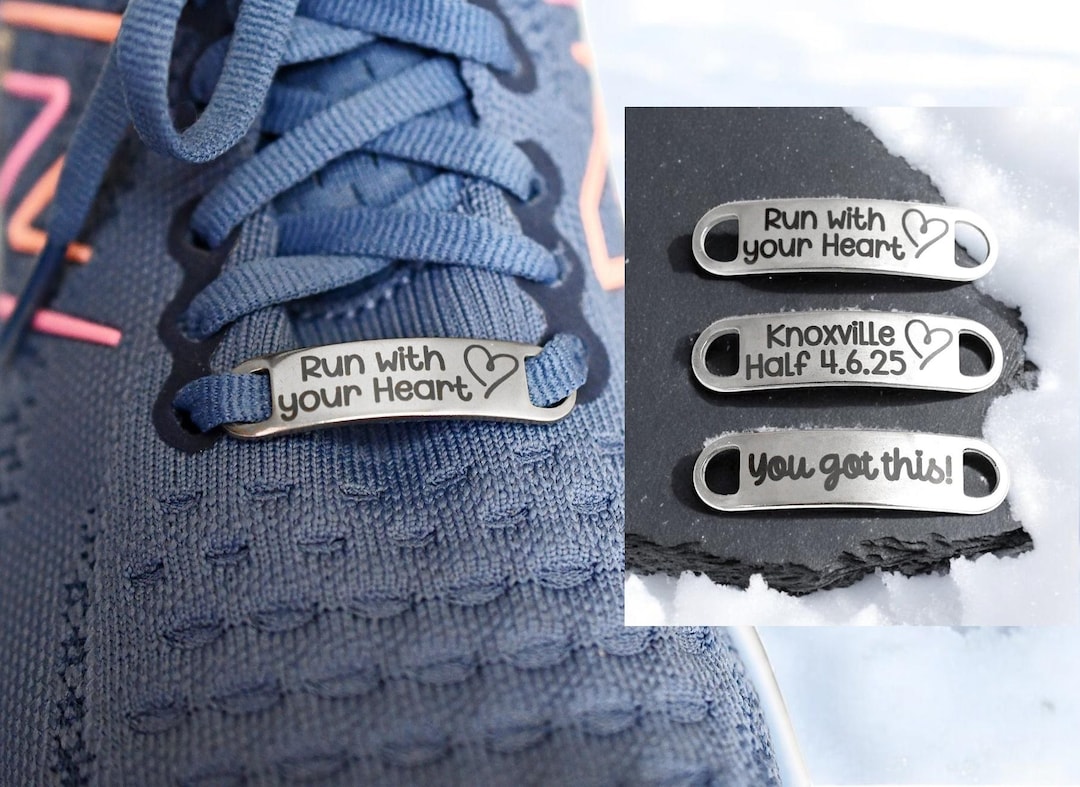 Marathon Shoe Tags, Everyday Shoe Bars, Custom, Personalized Laser ...