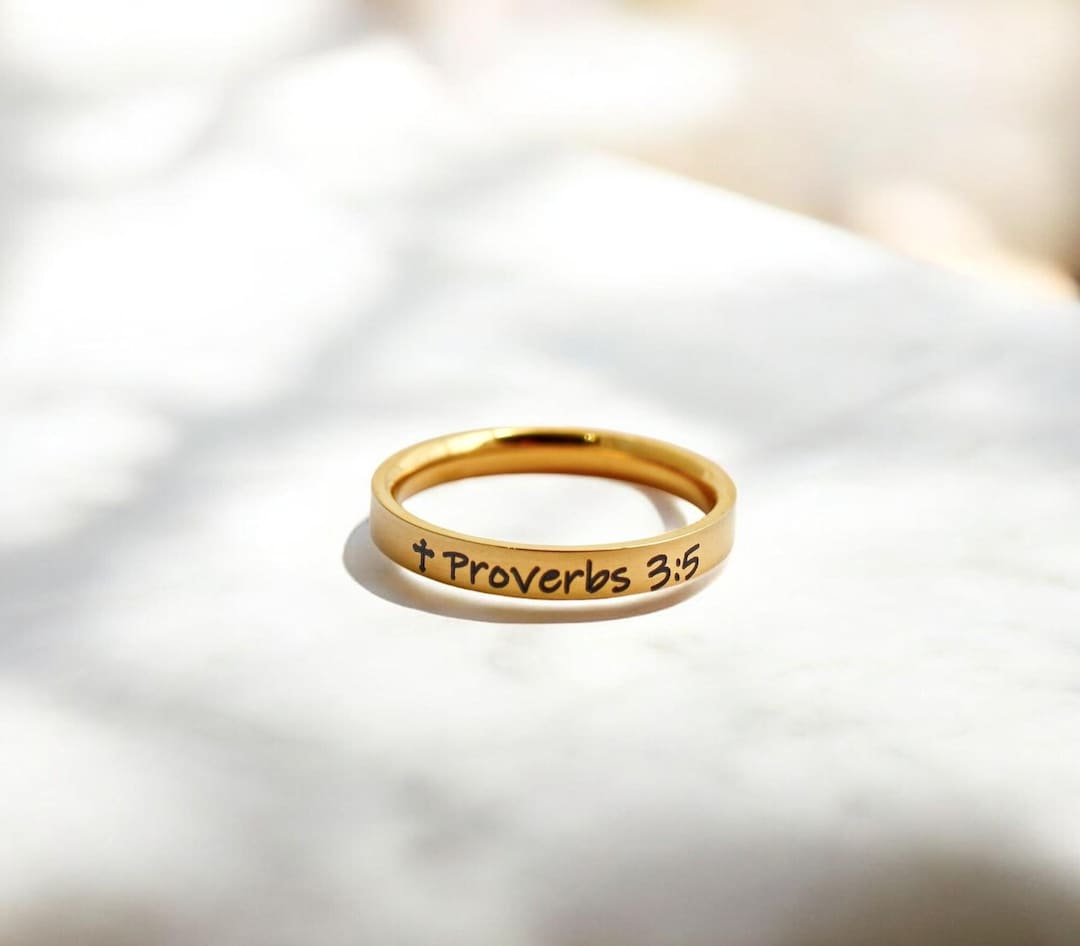Bible Verse Ring, Favorite Bible Verse, Scripture Jewelry, Christian ...