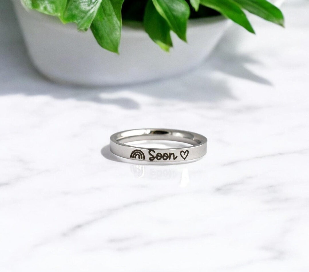 IVF Support Gift - Infertility Jewelry - Infertility Ring - Soon - Word ...