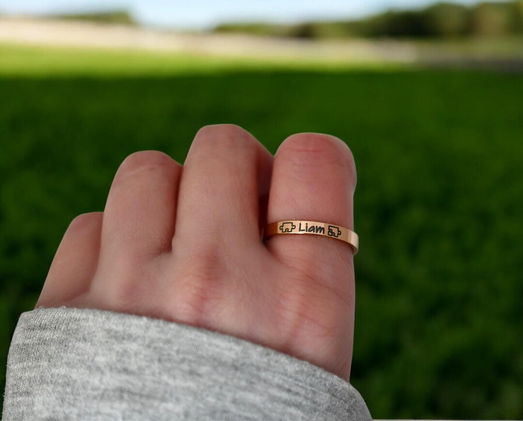 Puzzle Piece Ring, Autism Awareness, Silver, Rose, Gold, Name Ring ...