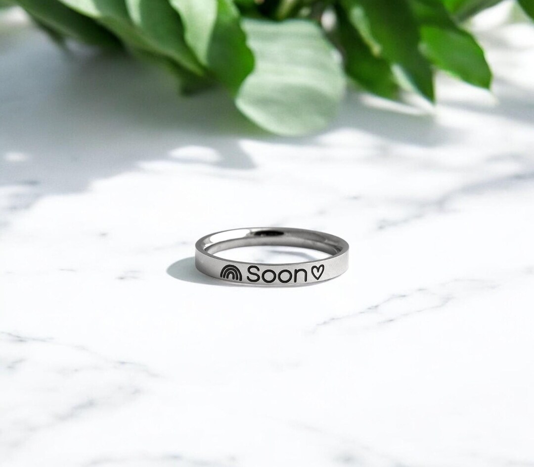 Rainbow Baby Ring, Soon, IVF Support Gift, Infertility Jewelry ...