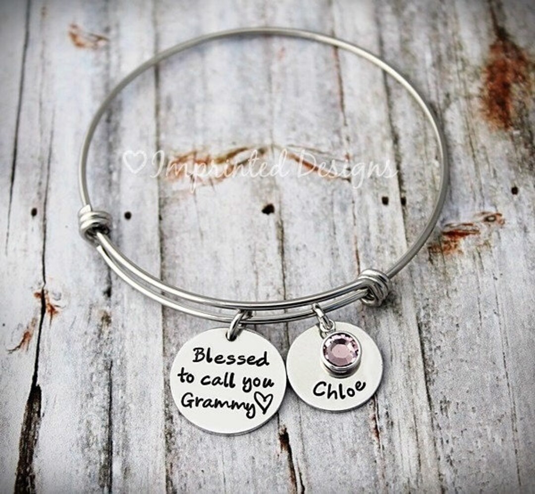 Personalized Charm Bracelet Blessed to Call You Grandma Mother Mimi ...