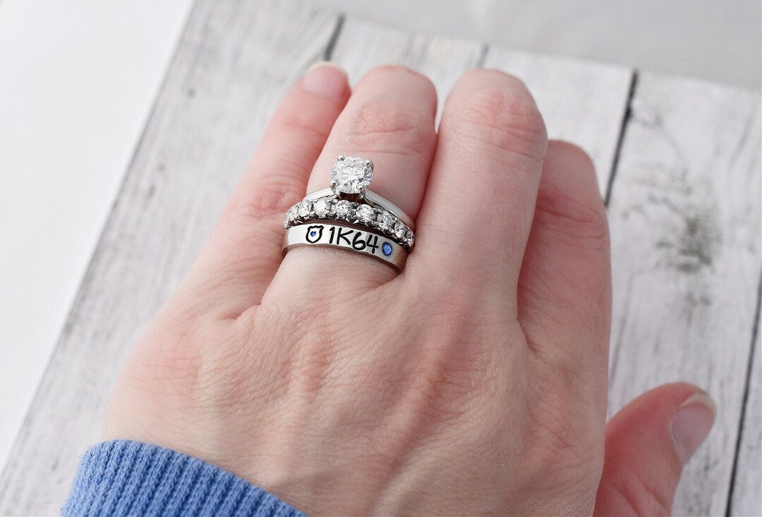 Stacking Ring Police Officer Badge Number Police Wife - Etsy