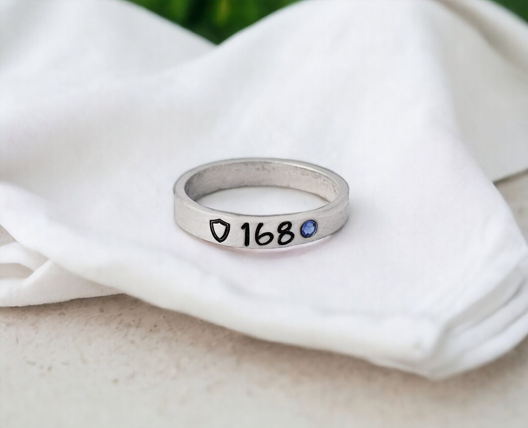 Stacking Ring Police Officer Badge Number Police Wife Jewelry Security ...