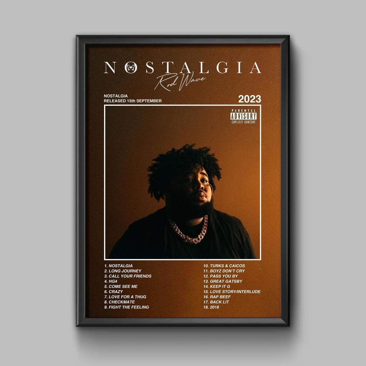 Rod Wave Nostalgia Poster, Nostalgia Album Wall Art Picture Print sold ...