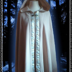 Short Cape, Cloak, Polar Fleece, Rounded Hood, With Braid, Hand Fasting ...