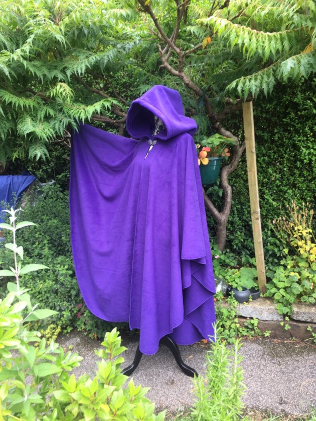 Cloak Long Poncho Cape Polar Fleece Pagan Witch Hooded - Etsy UK