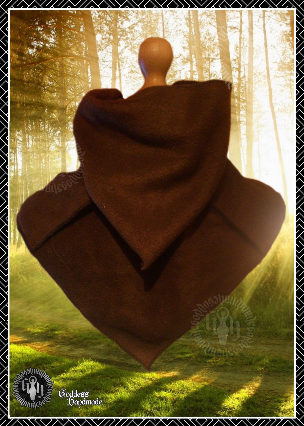 Medieval Hood, Polar Fleece, Pixie Point Hood, LARP, Renaissance, Pagan ...